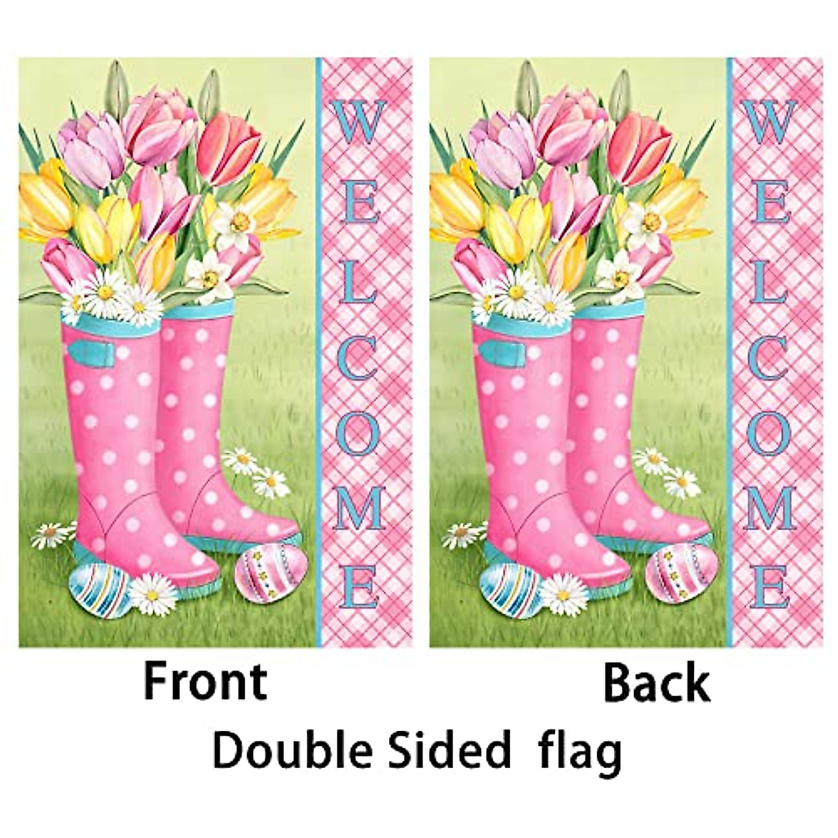 Hello Spring Flag,Spring Garden Flag Double Sided Welcome Burlap Seasonal House and Bird Summer House Flags 28x40 Inch Summer Garden Flag Outdoor Decor for Homes,Gardens,Patio or Lawn with 2 Grommets
