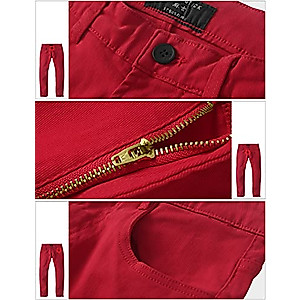 Match Men's Casual Straight Pants#8140 (4XL/40,8140 Red)