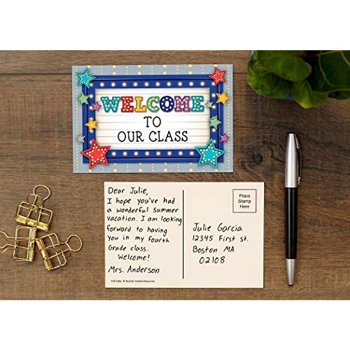 Teacher Created Resources Marquee Welcome Postcards, Multi, Model:5486