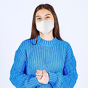 10 Individually Packaged CLEANTOP Adjustable Strap KF94 Certified Safety Face Mask made for Adult & Kids, Made in KOREA (White, Large (Adults))