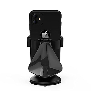 Arteck Car Mount, Universal Mobile Phone Car Mount Holder 360° Rotation for Auto Windshield and Dash, for Cell Phones Apple iPhone 14, 14 Pro, 14 Pro Max, 13, 12, 11, Xs, SE, Android Cellphone, GPS