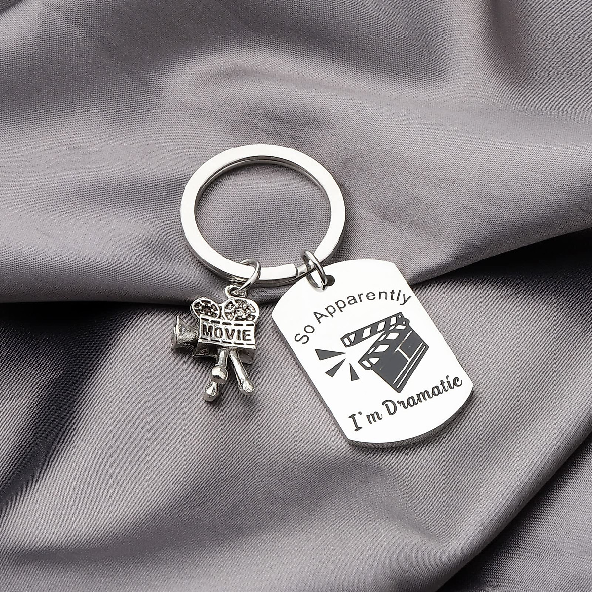 TIIMG Funny Actor Actress Acting Keychain Theater Gift Movie Director Keychain Filmmaker Actor Gifts (So Apparently)