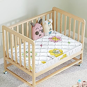 Premium Foam Mini Crib Mattress - Dual-Sided- 38x24x4 Inch- 100% Breathable, Non-Toxic, Quiet and Odorless, Hypoallergenic, Fits Most Mini Cribs