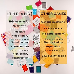 {THE AND} Couples Edition - 199 Meaningful Conversation Cards for Couples - Questions to Deepen Connection & Build Relationships - Date Night Card Game for Adults by The Skin Deep