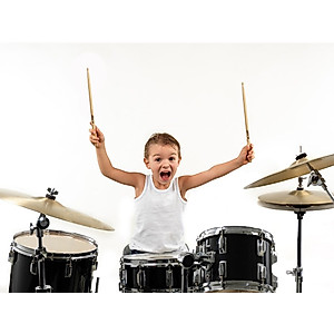 7a Drum sticks Wood Tip 7a drumsticks Maple drum sticks for kids youth (2 Pair Maple 7A Drumstick)