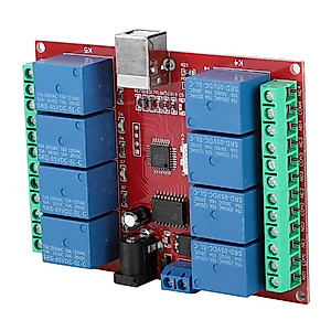 Zer one Control Switch Relay Module, 8-Channel 5V Computer USB Intelligent Control Switch Relay Module Driver