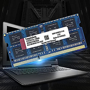 Yongxinsheng DDR3 / DDR3L 8GB Kit (4GBx2) Laptop RAM 1600MHz PC3L/PC3-12800 SODIMM Non-ECC Unbuffered 1.35V/1.5V 2Rx8 Dual Rank 204 Pin CL11 Notebook Computer Memory Upgrade Module(Blue)