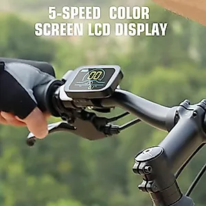 ANCHEER 500W Electric Bike 26'' Gladiator Electric Mountain Bike, 48V 10.4Ah Removable Battery, Up to 50 Miles, 3.5H Fast Charge, Cruise Control, Lockable Suspension Fork, 21Speed Ebike for Adults