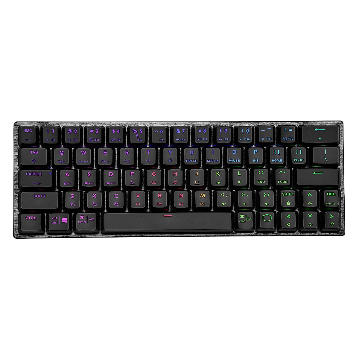 Cooler Master SK622 60% Wireless Bluetooth Space Gray Mechanical Low Profile Gaming Keyboard, Linear Red Switches, Customizable RGB, Ergonomic Design, Mac/Windows, QWERTY (SK-622-GKTR1-US)