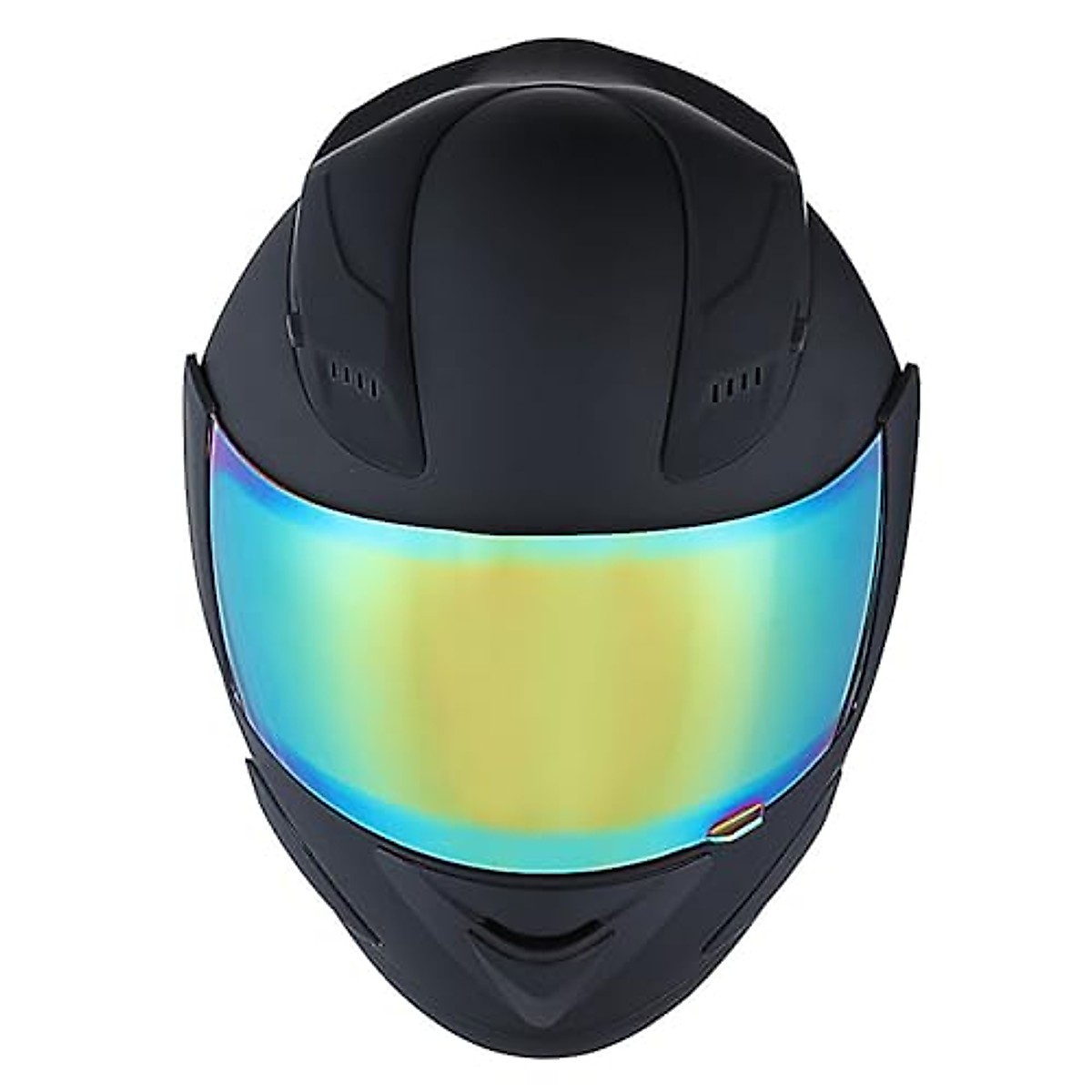 1Storm Motorcycle Bike Full Face Helmet Mechanic Skull: HJDJ11 Matt Black