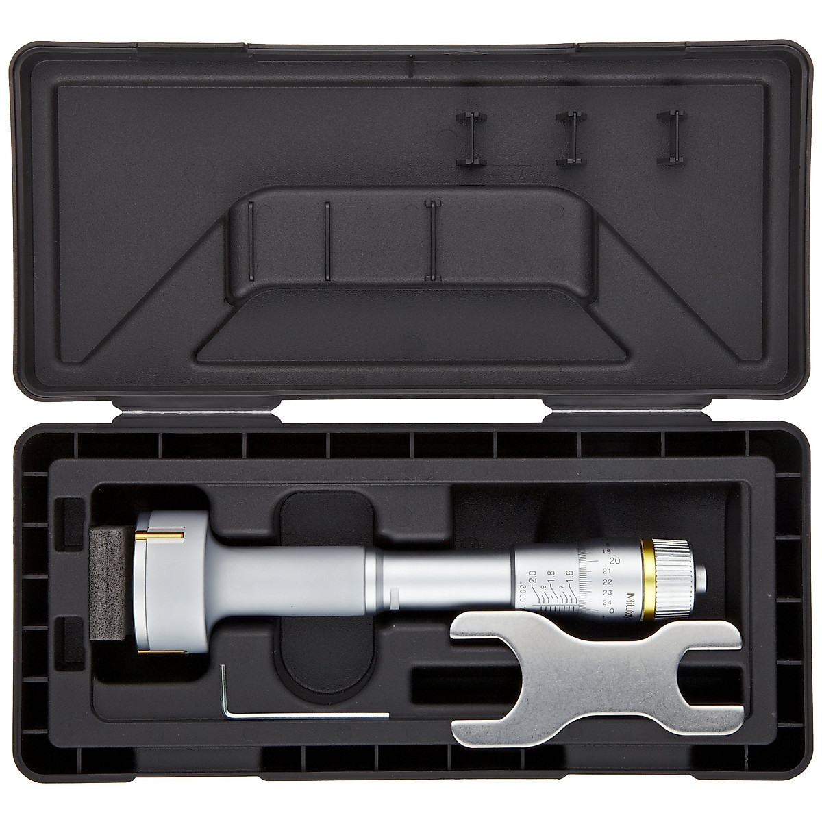 Mitutoyo 368-276 Holtest Vernier Inside Micrometer, Three-Point, 6-7" Range, 0.0002" Graduation, +/-0.00025" Accuracy