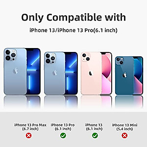 K TOMOTO Compatible iPhone 13/13 Pro Bumper Case (6.1 Inch), Liquid Silicone Bumper Case [Shock-Absorb] [Raised Edge Protection] [Drop Protection] [Silky and Soft Touch] Frame Bumper Case, Red