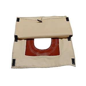 PlayDo Heavy Duty Fire Resistant Round Stove Jacket Hole Pipe Vent for 4 Season Camping Tent (4"(10.16cm))