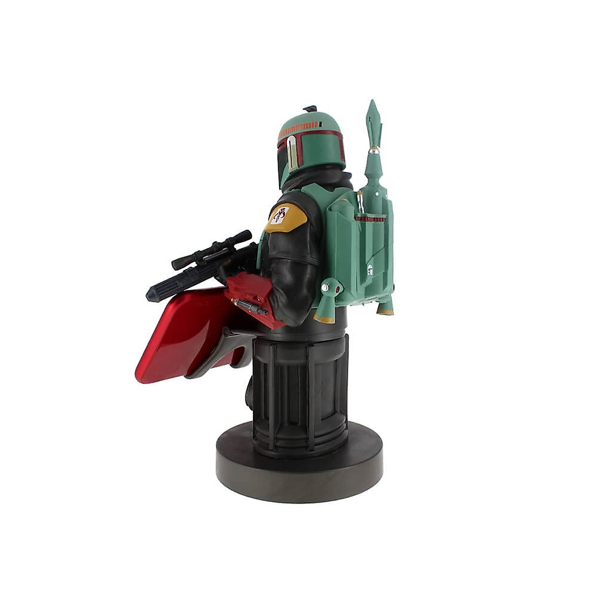 Exquisite Gaming: The Mandalorian: Boba Fett - Original Mobile Phone & Gaming Controller Holder, Device Stand, Cable Guys, Licensed Figure