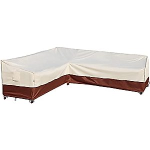 Westblue Patio Outdoor Sectional Cover-L-Shaped Outdoor Patio Furniture Covers Waterproof Rip-Stop Anti-UV 600D Heavy Duty Outdoor Couch Cover with 3 Air Vent Sofa Cover ,Left,83''L(104''L)32''D 31''H