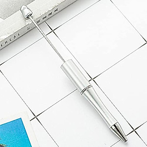 Fun Beaded Ballpoint Pen Creativity Plastic Multicolor Fun Handmade Bead Ball Wr Pens Jewelry Stationery K2g8 Student Stationery pen,pretty colors,cute women stylus pens,cussing quality white