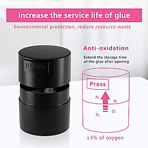 Buqikma Eyelash Extension Glue Jar Storage Tank with Bottom Sealed Adhesive Stand Activated Storage (Black)