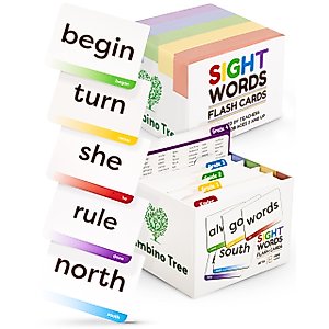 Sight Words Flash Cards Kindergarten 1st - 4th Grade Education - 600 Words from Dolch's and Fry's Sight Word List on Thick Durable Large Flash Cards with Sorting Corner and 18 Learning Mini Games