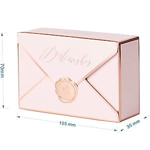 POTTIIS 20Pcs Candy Box Cookie Gift Boxes，Romantic Wedding Favors Cute Chocolate Box for Wedding Bridal Birthday Party Supplies - Pink…