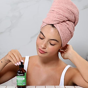 Cliganic Organic Castor Oil, 100% Pure (4oz with Eyelash Kit) - For Eyelashes, Eyebrows, Hair & Skin