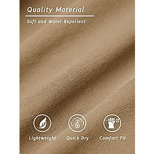 TACVASEN Mens Cargo Pants Water Resistant Ripstop Hiking Pants Elastic Waist Quick Dry Breathable Climbing Workout Khaki