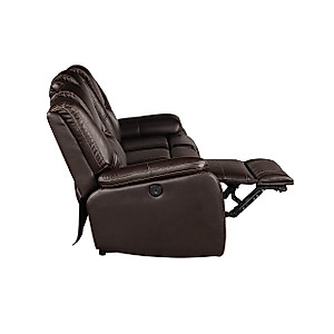 WOUND 3 Pieces Sets Recliner Sofa Bonded Leather Lounge Chair Loveseat Reclining Couch