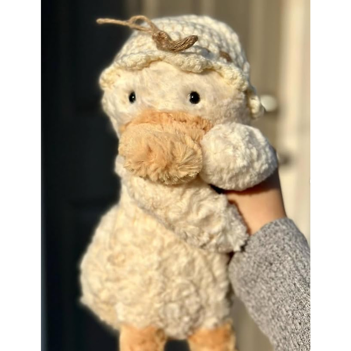 EASELR WeightedPlush Cute Duck Stuffed Animals, Soft White Duck Plush Pillows Kawaii Hugging Squishy Duck Plushie Toys Gifts for Kids