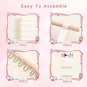 VOBOBE Headband and Bow Organizer for Girls Hair Bows, Baby Headbands Storage Holder Bows Hanging Organizer for Girls Room, Wall, Door, Closet