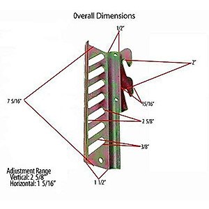 Down hook bracket headboard adapter #69 TWO PACK down hooks, bolt-on to hook-on conversion, easy conversion of non down hook, bolt on bed frame to hook-on head and footboards. Height/width adjustments