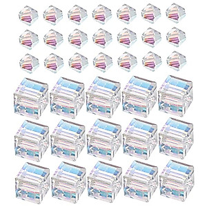 360 Pcs Jewelry Beads Bracelet Beads Glass Earring Kit Beads Glass Beads for Bracelets Making Beads in Bulk Bracelet Making Beads Assorted Beads Bracelets Kit Beads Gemstone Beads