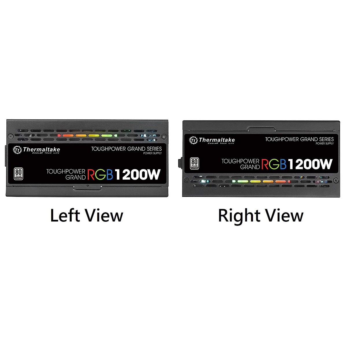 Thermaltake Toughpower Grand RGB 1200W 80+ Platinum Smart Zero RGB Fan, SLI/CrossFire Ready Continuous Power, Full Modular ATX 12V 2.4/EPS 12V 2.92 Power Supply 10 Year Warranty PS-TPG-1200F1FAPU-1