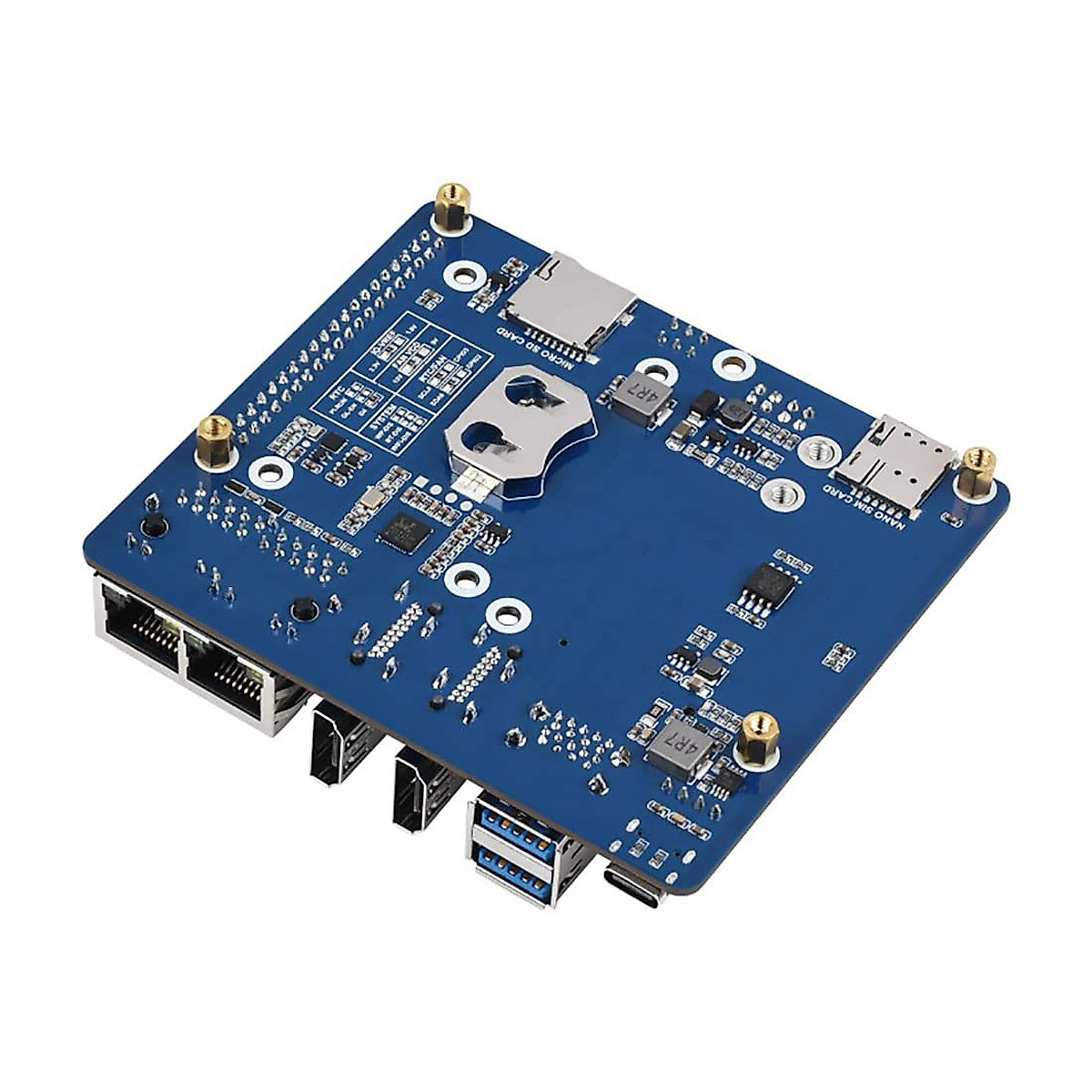 Dual Gigabit Ethernet 5G/4G Cellular Support Base Board Designed for Raspberry Pi Compute Module 4(CM4)