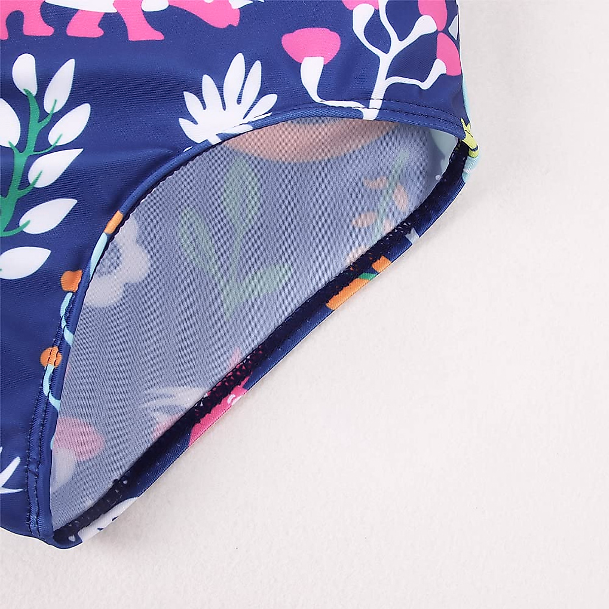 MODNTOGA Baby Girl Dinosaur Swimsuit Sleeveless Striped Swimwear Toddler Kids Dino Bathing Suit Bikini One Piece Beachwear (Dinosaur, 4-5T)