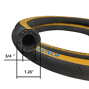 HOLDWIN Sandblast Hose 3/4" ID,1.25" OD,10 Ft Long Heavy Duty Rubber Sandblaster Hose Sandblasting Gun Sandblaster Cabinet
