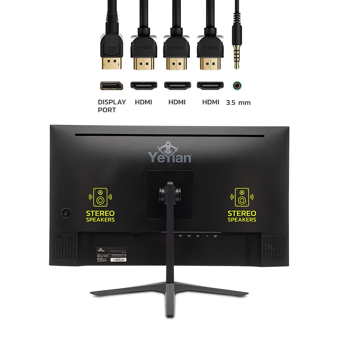YEYIAN ODRAZ 2000 27” PC Gaming Frameless LED Monitor, 1080P HD, 165Hz, 300cd/m2, 1ms, 3000:1, 16:9, 178°, 16.7M Colors, True Low Motion Blur, AMD FreeSync, DP/HDMI, VESA Mountable, Tilt Adjustable