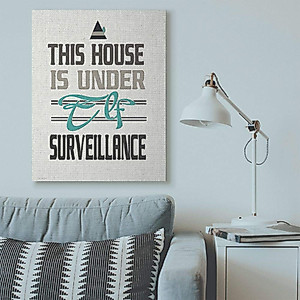 Stupell Industries Elf Surveillance Christmas Holiday Word Design Canvas, Multi-Color