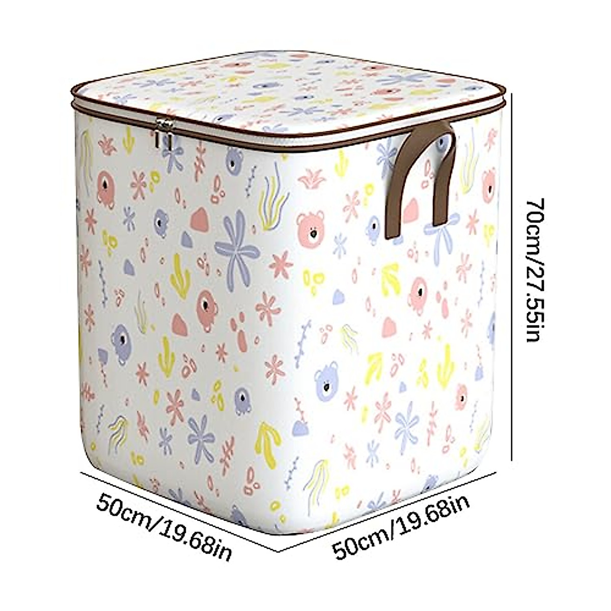 AZXY Clothes Storage Bags Large Capacity, Closet Organizers and Storage Bins, Foldable Wardrobe Storage Toy Containers Box with Lids and Handles for Blanket Comforter Clothing Bedding (L)