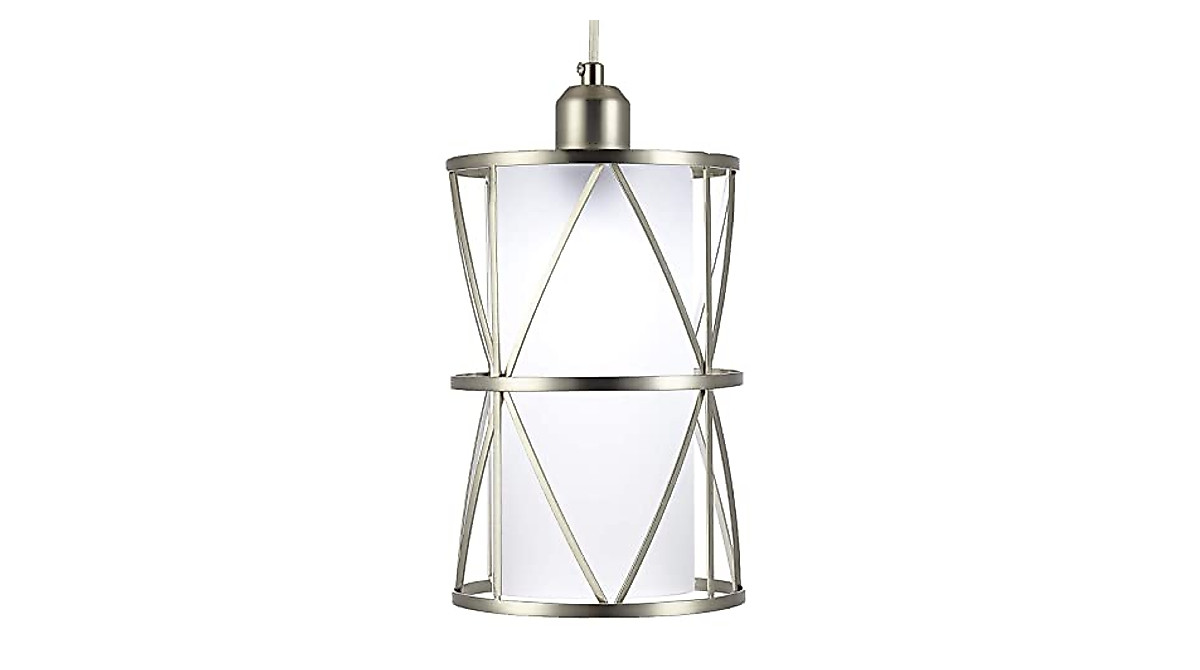 KLOSM Modern Mini Pendant Light - Adjustable Brushed Nickel