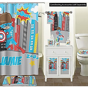 YouCustomizeIt Superhero in The City Waste Basket - Double Sided (Black) (Personalized)