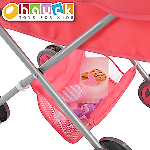 Hauck 17 Piece Baby Doll Set with Folding Pram High Chair