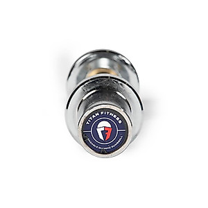 Titan Fitness Pair 15in Loadable Olympic Dumbbell Bars, 400 LB Capacity Each, Knurled Handles for Home Gym Strength Training