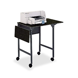 Safco Products 1876BL Machine Stand Desk with Drop Leaves, Black