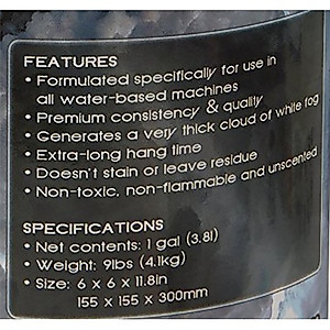 CHAUVET DJ High-Density Fog Machine Fluid - One Gallon | Fog Machines (Packaging May Vary)