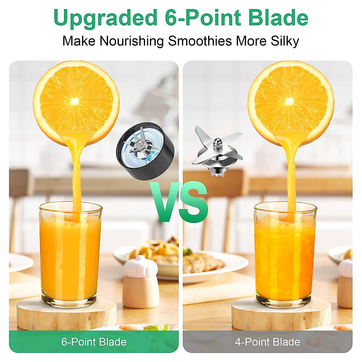 Bullet Blender Smoothie Maker 900W with To-Go Cups, Smoothie Blender, Upgrade 6-Point Blade, Smoothie Blender, Shake Blender Combo for Frozen Drink