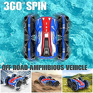 VOLANTEXRC Toys for 6-12 Year Old Boys, Amphibious RC Car for Kids, 2.4Ghz Remote Control Boat Waterproof 4WD Stunt Car, Gifts for Birthday, Christmas, Boys and Girls
