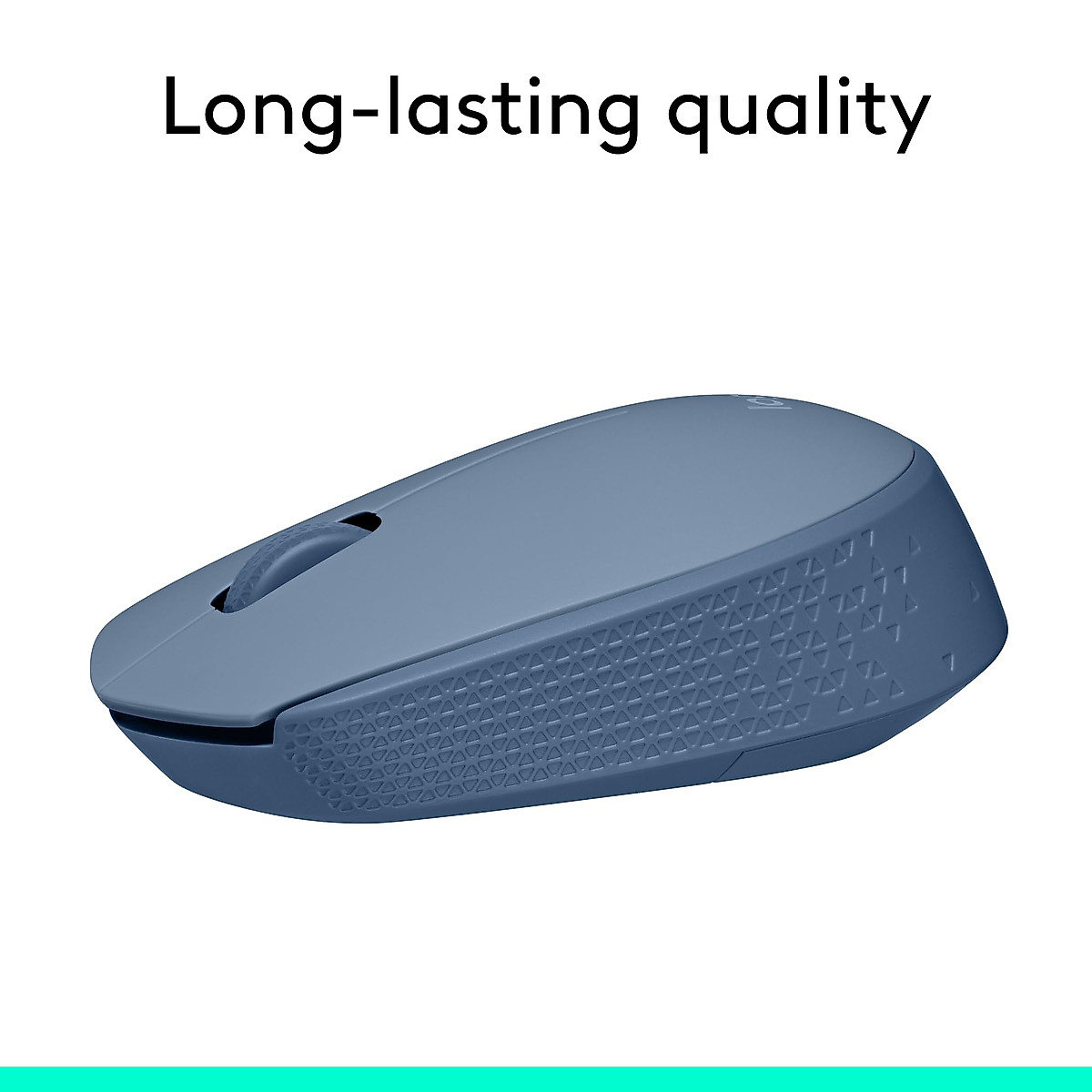 Logitech M170 Wireless Mouse for PC, Mac, Laptop, 2.4 GHz with USB Mini Receiver, Optical Tracking, 12-Months Battery Life, Ambidextrous - Blue Grey