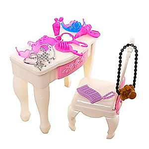 Barwa Lot 36 Items 3 Sets Fashion Dresses 3 Set Casual Tops and Pants 6 Pcs Mini Dresses with 1 Bags 10 Shoes, 13 Accessories for 11.5 Inch Girl Doll Birthday Xmas