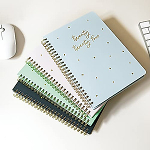 Letts Celebrate Weekly/Monthly Planner, 12 Months, January to December, 2024, Gold Twin-Wire Binding, A5 Size, 8.25" x 5.875", Multilingual, Grey (C082184-24)