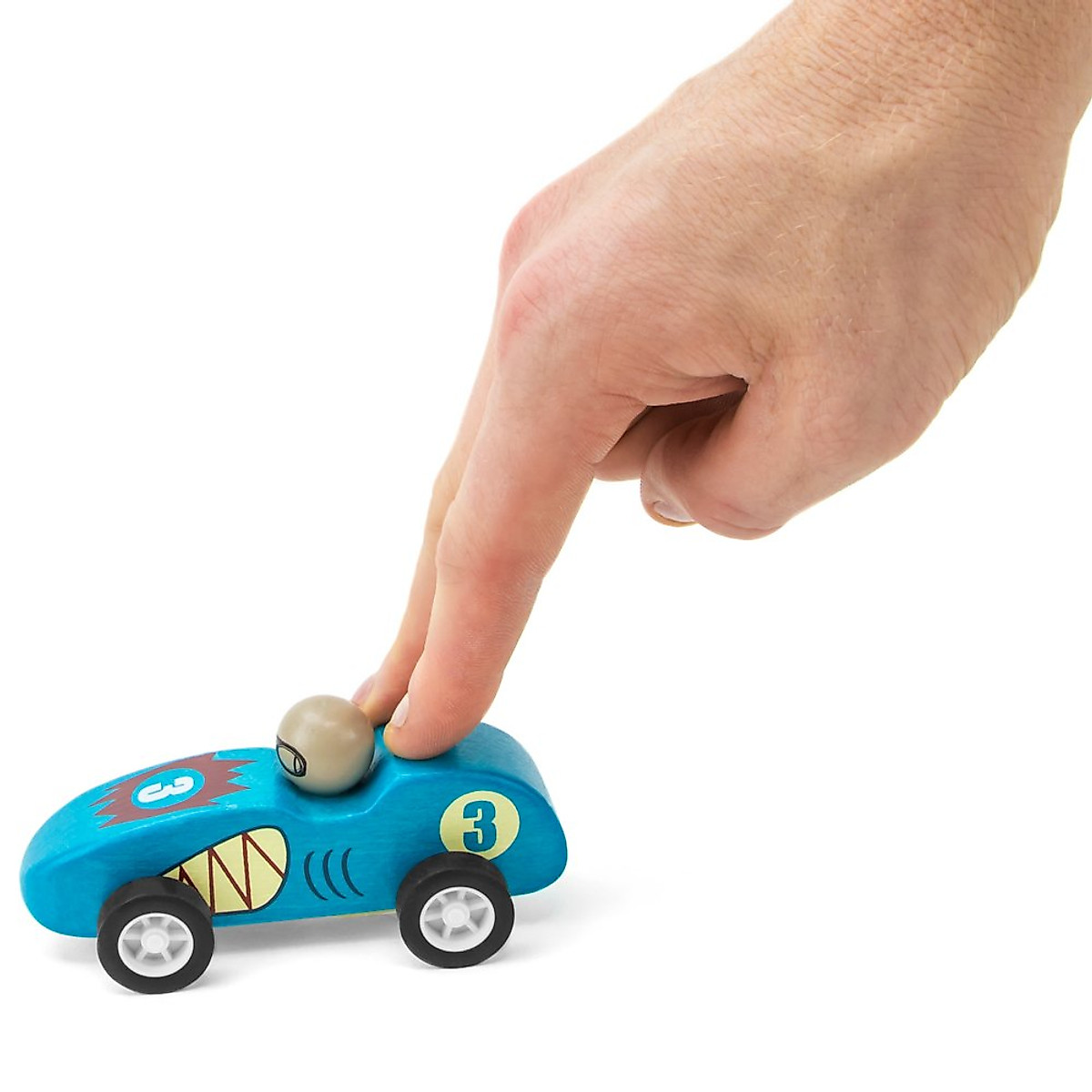 Wooden Wonders Pack of 3 Pull-Back Derby Racers Predators Pack by Imagination Generation