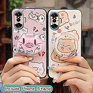 Glisten Dirt-Resistant Lulumi Phone Case for Xiaomi Redmi K40 Gaming Edition/Poco F3 GT, Protective Soft Case Cute Anti-dust Phone Stand Holder Cover Cartoon Armor case Shockproof Cartoon, 10
